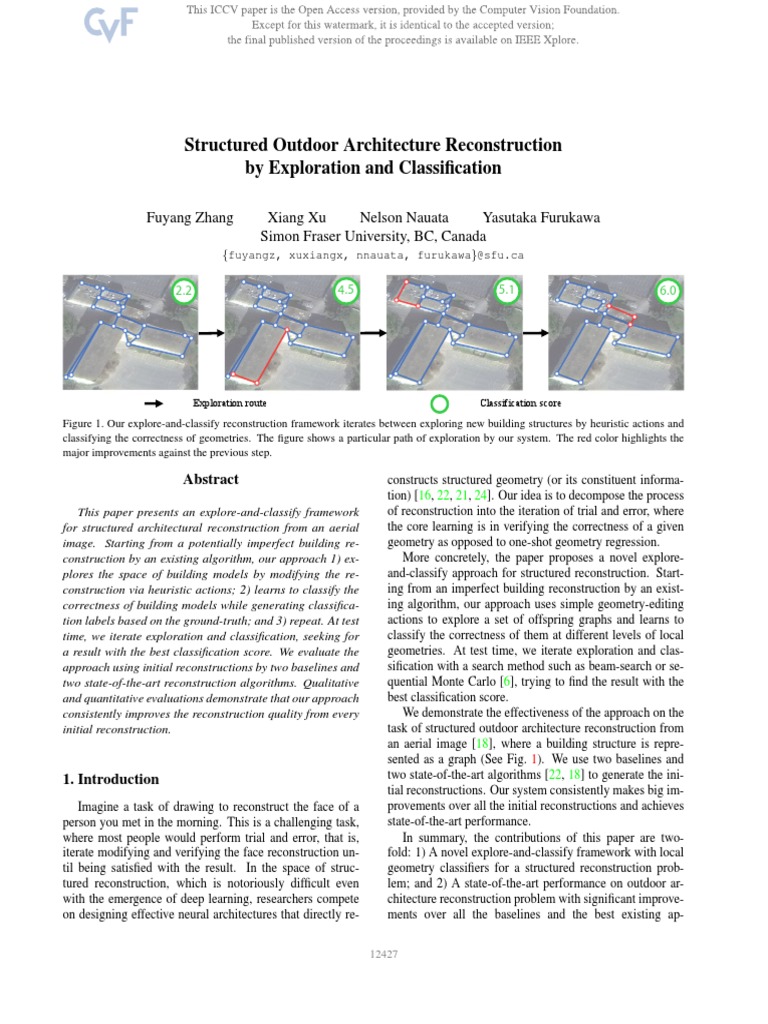 Zhang Structured Outdoor Architecture Reconstruction by Exploration and Classification ICCV 2021 ...