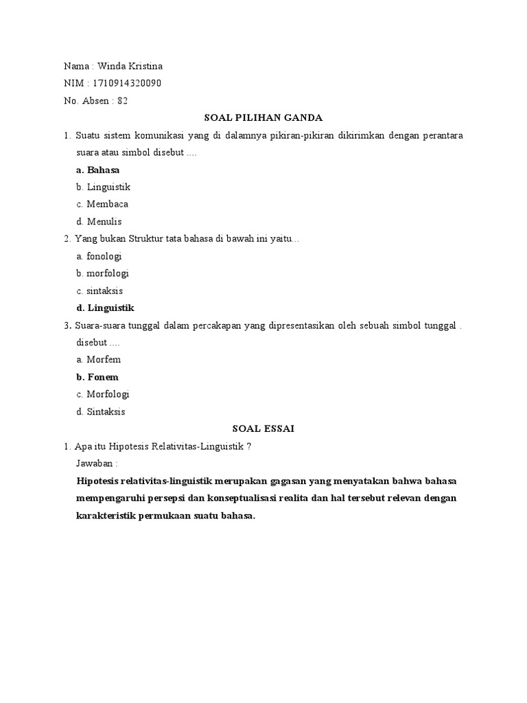 Soal Kel.3 Psi Kognitif | PDF | Kajian Bahasa Asing | Sains & Matematika Soal Kel.3 Psi Kognitif | PDF | Kajian Bahasa Asing | Sains & Matematika
