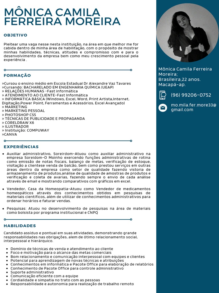 Currículo de Administração Azul Masculino | PDF | Marketing | Microsoft ...