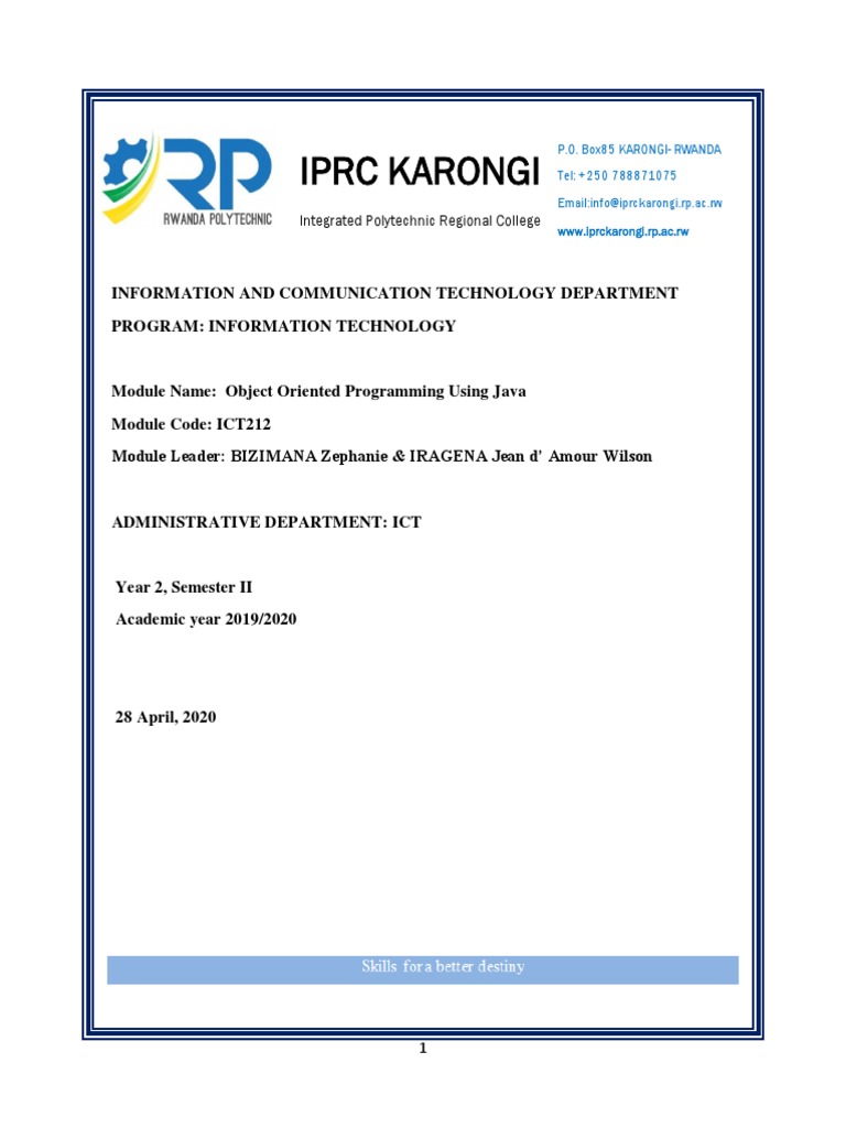 Oop Iop | PDF | Method (Computer Programming) | Java (Programming Language) Oop Iop | PDF | Method (Computer Programming) | Java (Programming Language)