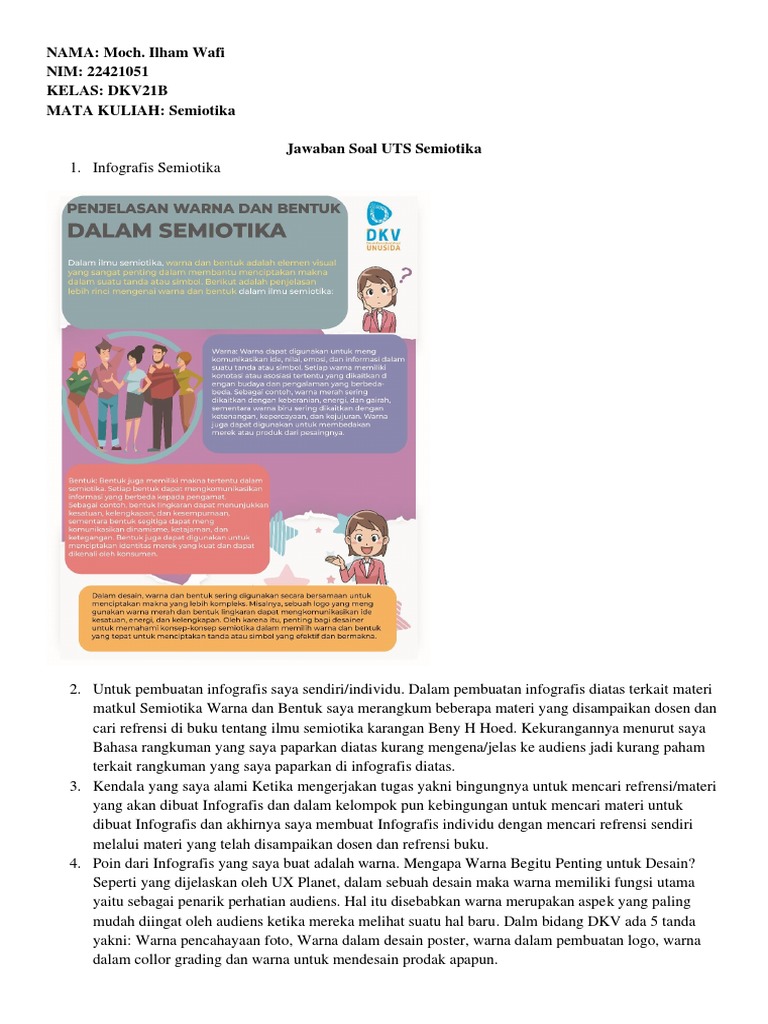 UTS Semiotika Moch. Ilham Wafi DKV21B 22421051 | PDF | Karier & Perkembangan