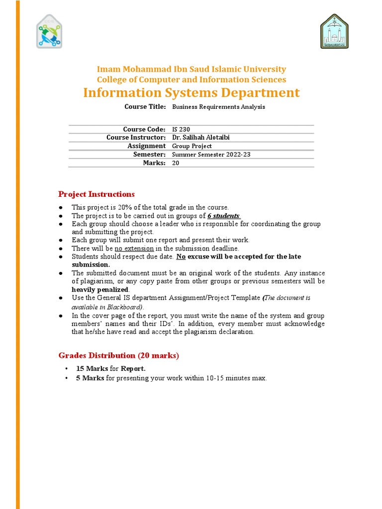 PROJ-IS-IS230-3-202223-Project Description | PDF | Computing | Software ...