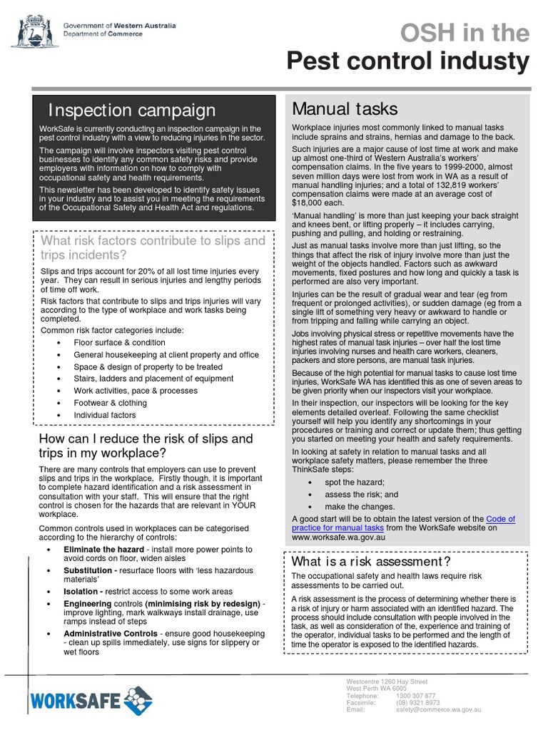 Insect Rodent Control Pdf Occupational Safety And Health