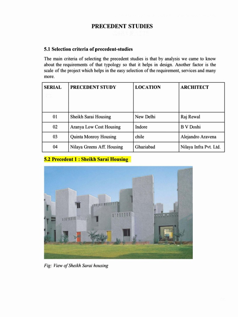 Precedent Studies | PDF | Affordable Housing | Top Down And Bottom Up ...