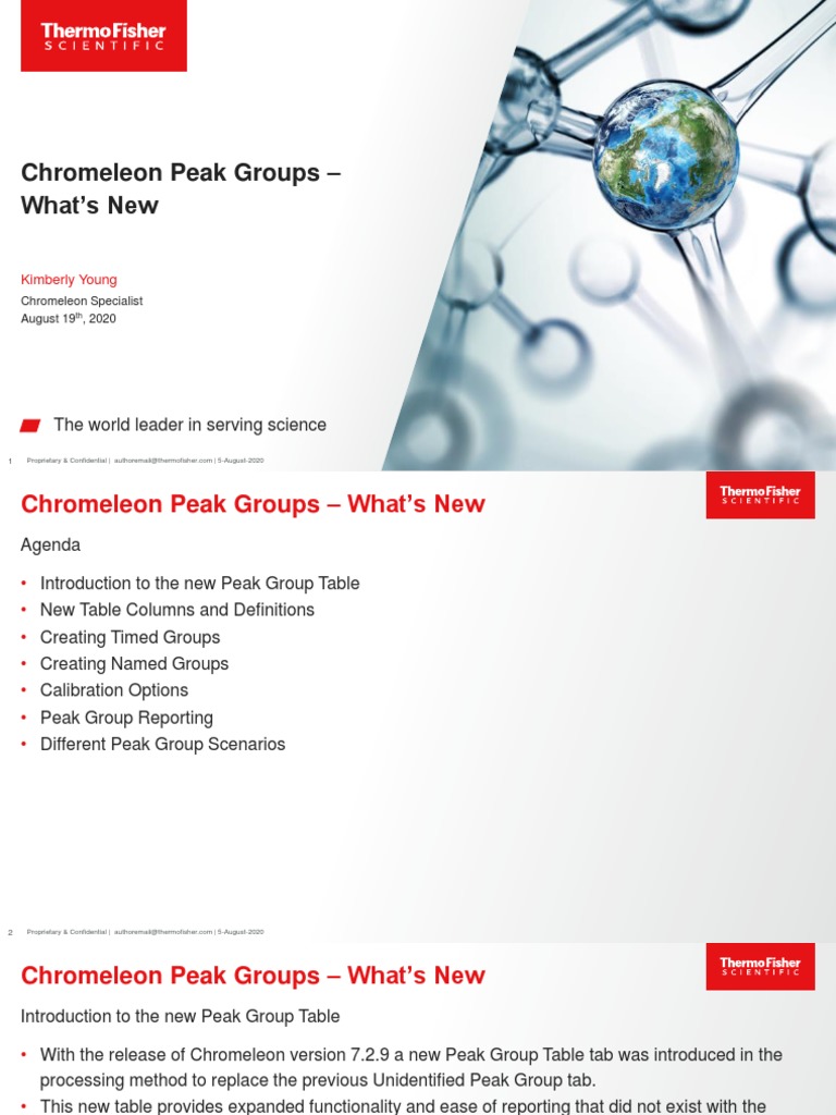 Chromeleon Peak Groups - What's New | PDF | Calibration | Software ...