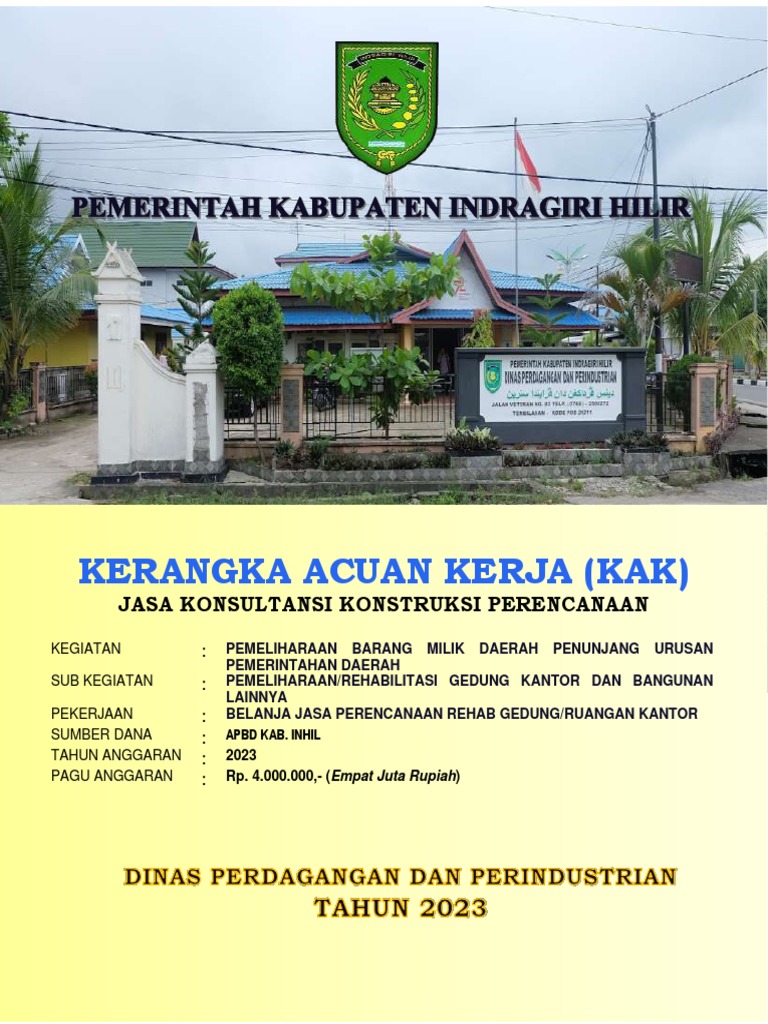 Kerangka Acuan Kerja (Kak) : Jasa Konsultansi Konstruksi Perencanaan | PDF
