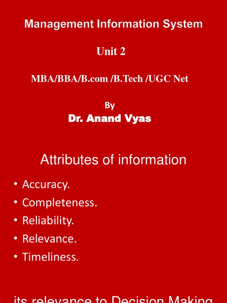 Unit 2 MIS | PDF | Decision Support System | Decision Making