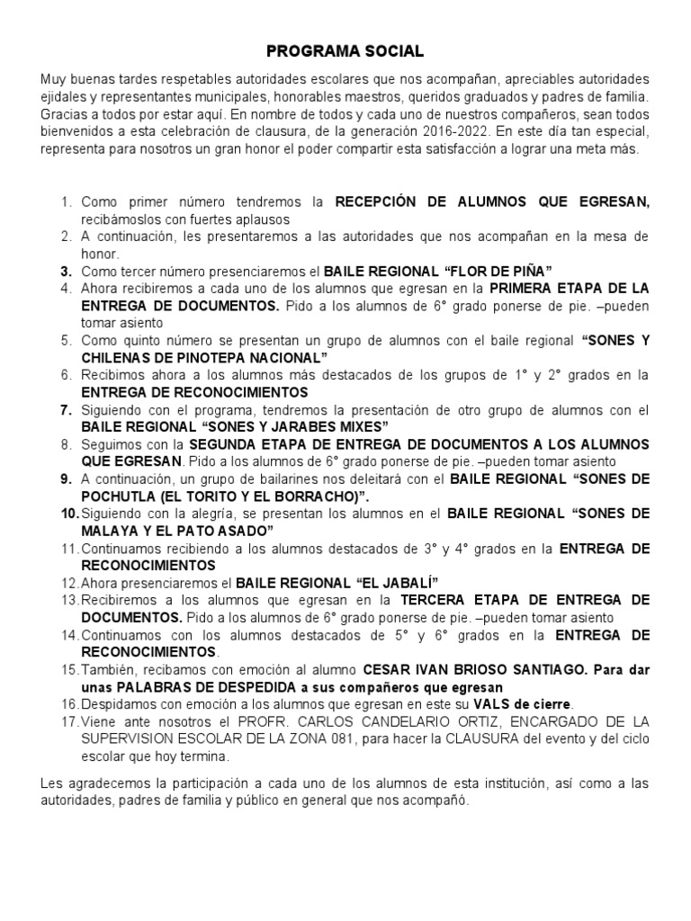 Programa Social | PDF