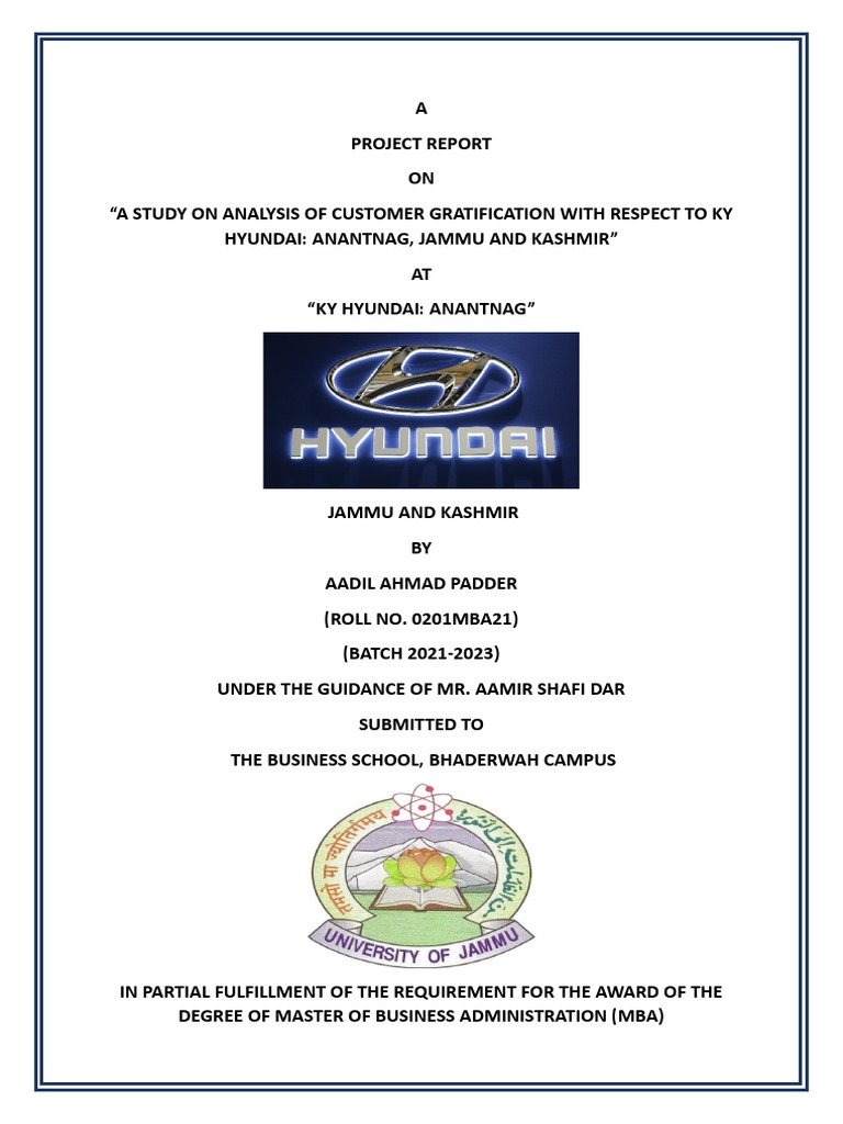 Analysis of Customer Satisfaction at Hyundai | PDF | Customer ...