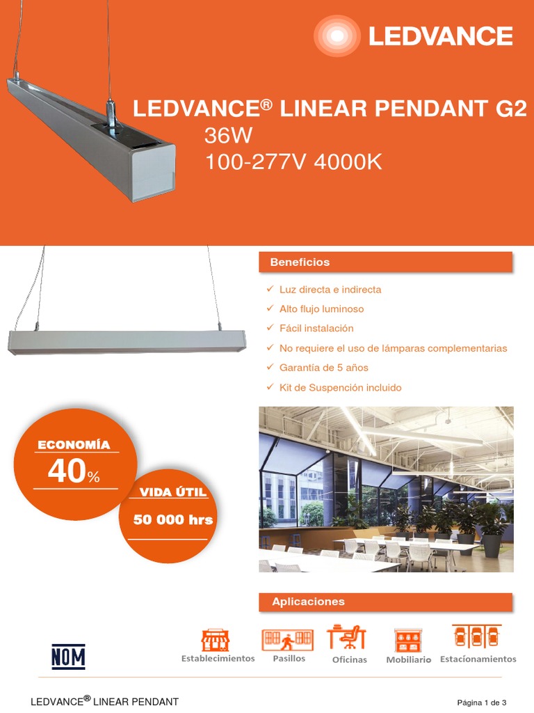 Ledvance® Linear Pendant G2 | Descargar gratis PDF | Ciencias fisicas ...