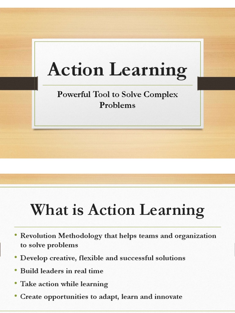 Action Learning For Problem Solving Pdf