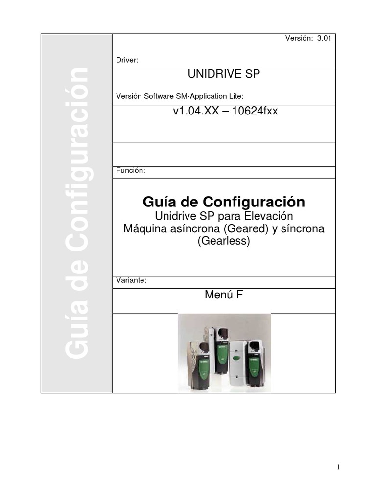 Guia de Configuracion Unidrive SP Elevacion v3.01-1 | PDF | Condensador | Ingenieria Eléctrica