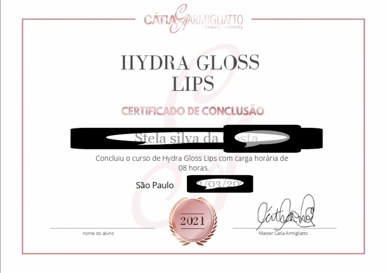 Certificado - Hydra Gloss Lips | PDF