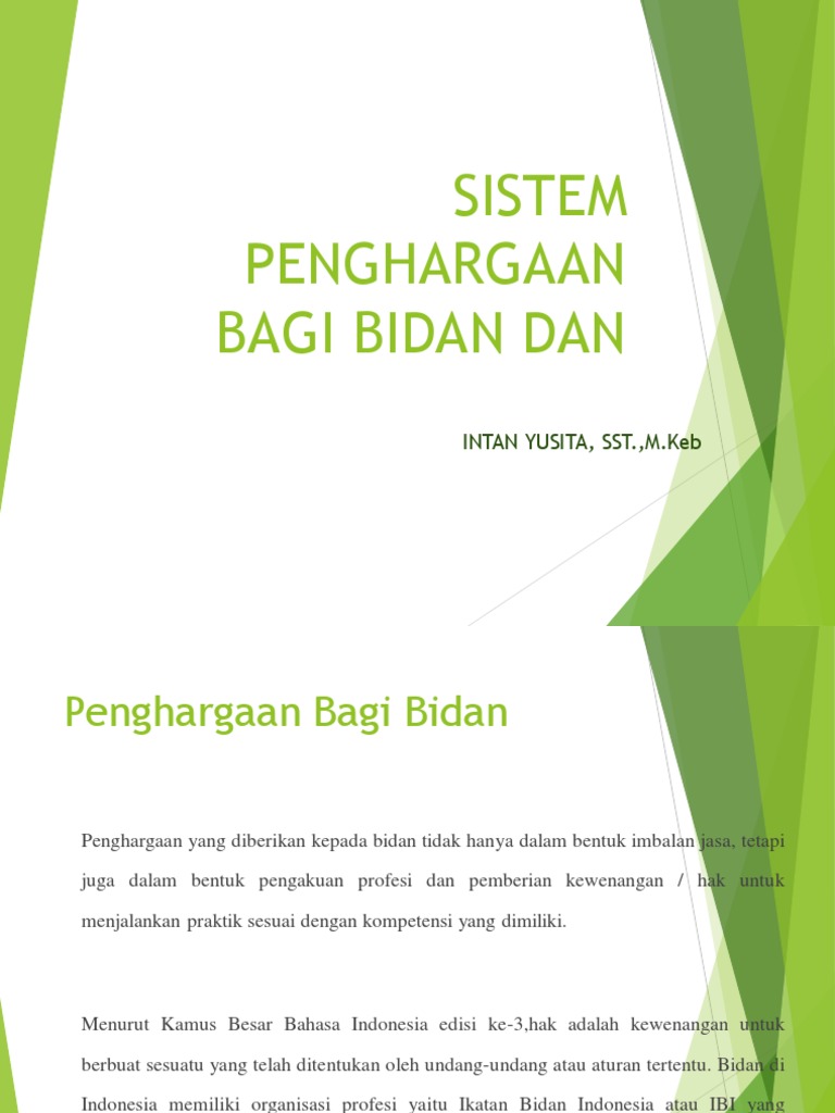 Sistem Penghargaan Bagi Bidan Dan Jenjang Pengembangan Karir | PDF