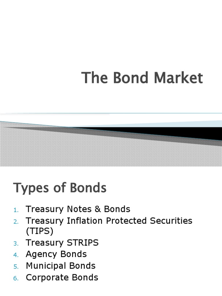 PPT.10.the Bond Market | PDF | United States Treasury Security | Bonds ...