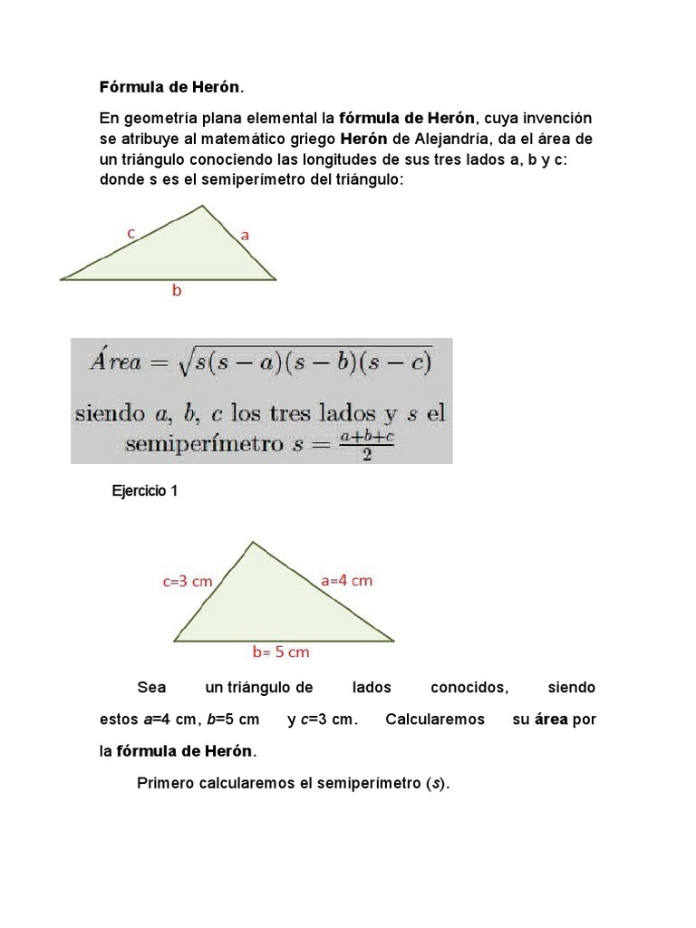 Fórmula de Herón | PDF