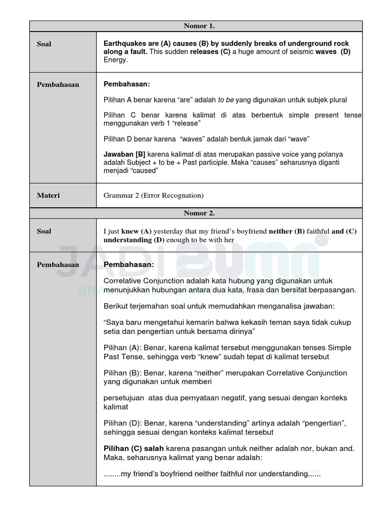 Kesalahan Umum dalam Grammar Inggris | PDF