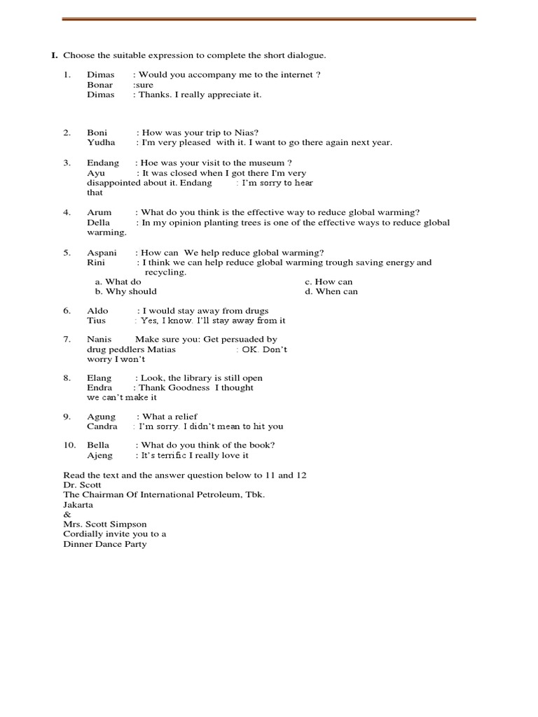 Soal UAS Warmadewa English SEAN | PDF | New York City | Hansel And ...