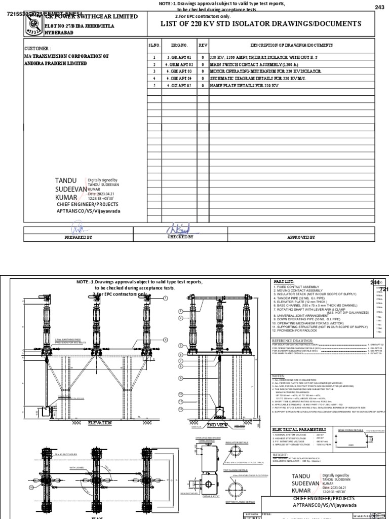 RD 245Kv GR POWER | PDF | Switch | Manufactured Goods