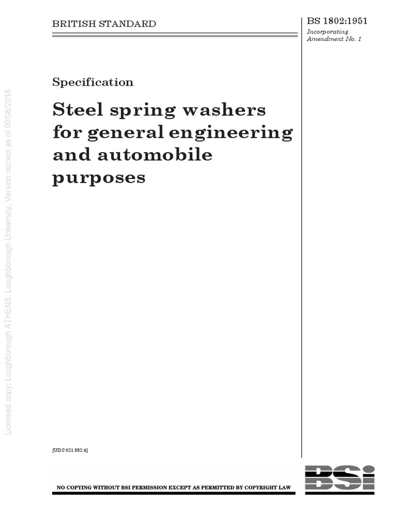BS 1802-1951 | PDF | Screw | Mechanical Engineering