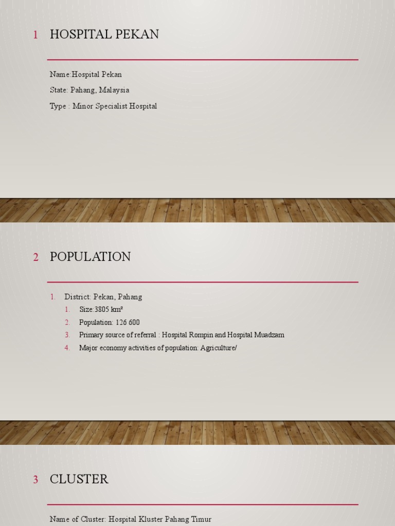 Hospital Pekan Presentation | PDF | Hospital | Medical Specialties