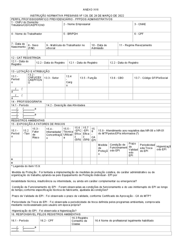 Formulario PPP in 128 - Atualizado in 133 | Download grátis PDF ...