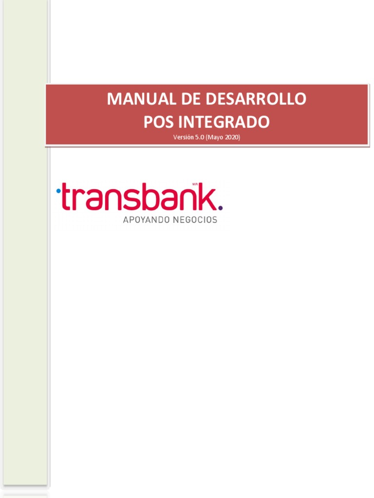 MANUAL POS INTEGRADO Version 5.1 | Descargar gratis PDF | USB | Tarjeta de débito