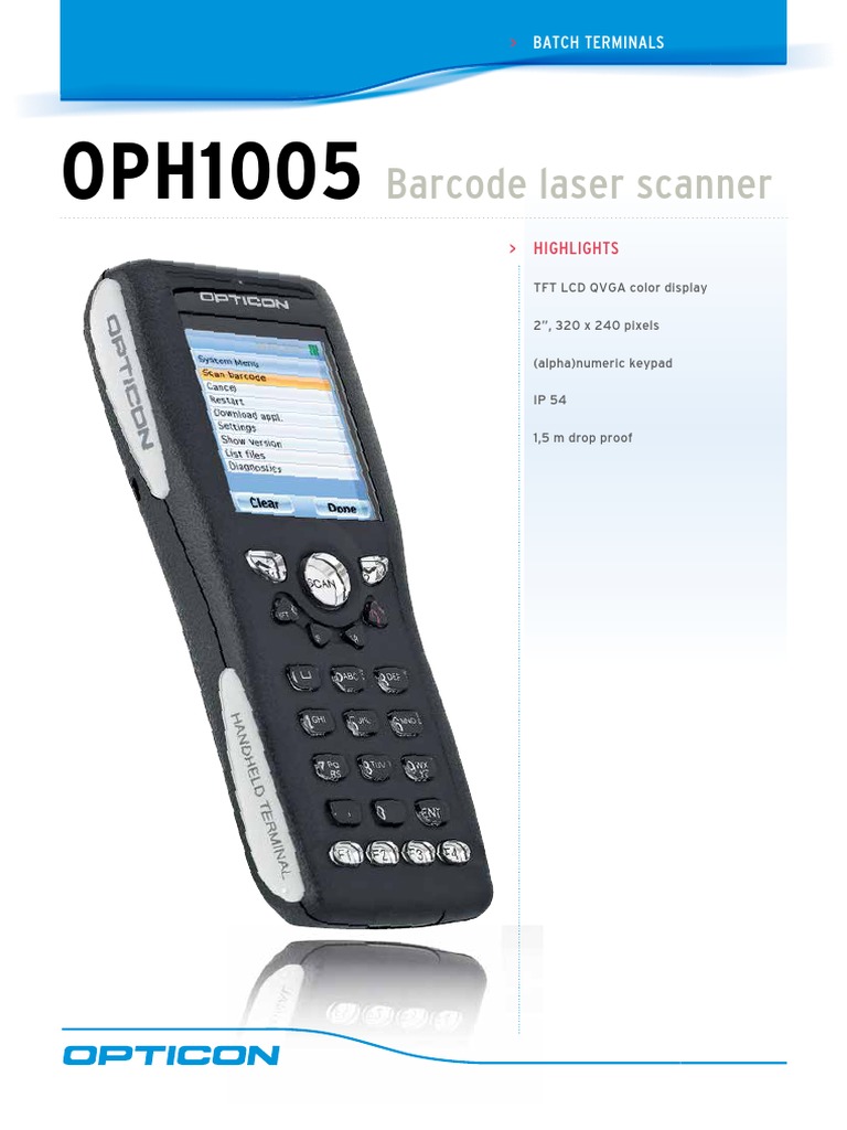 Opticon OPH-1005 | Download Free PDF | Input/Output | Computer Hardware