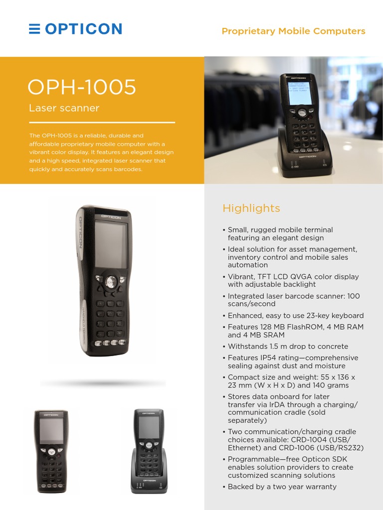 OPH-1005 Leaflet | PDF | Image Scanner | Barcode