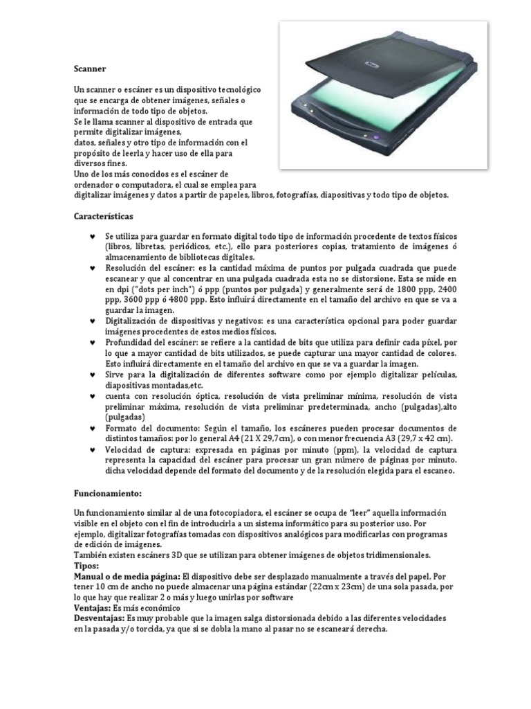 Scanners | PDF | Ingeniería Informática | Tecnología de información y ...