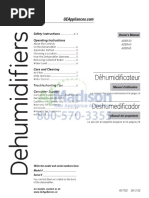 GE Dehumidifier Owner's Manual APHL50LB | PDF | Ac Power Plugs And ...