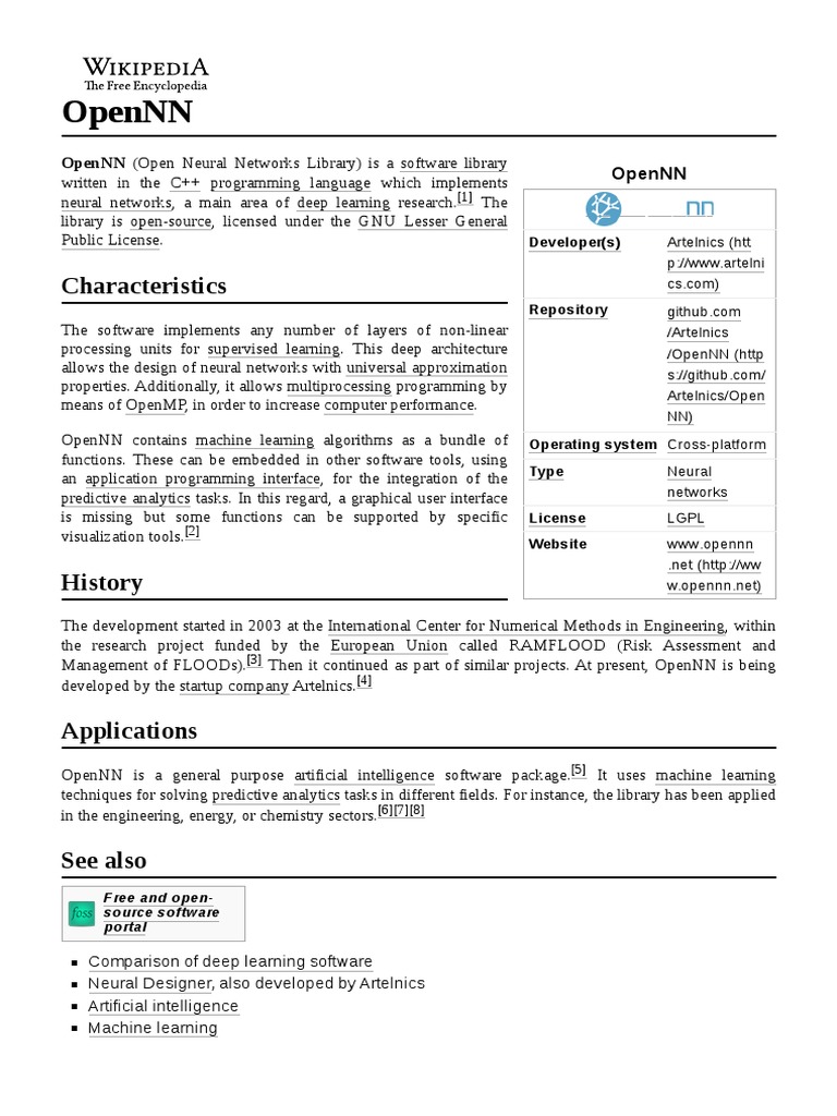 Open NN | PDF | Machine Learning | Software