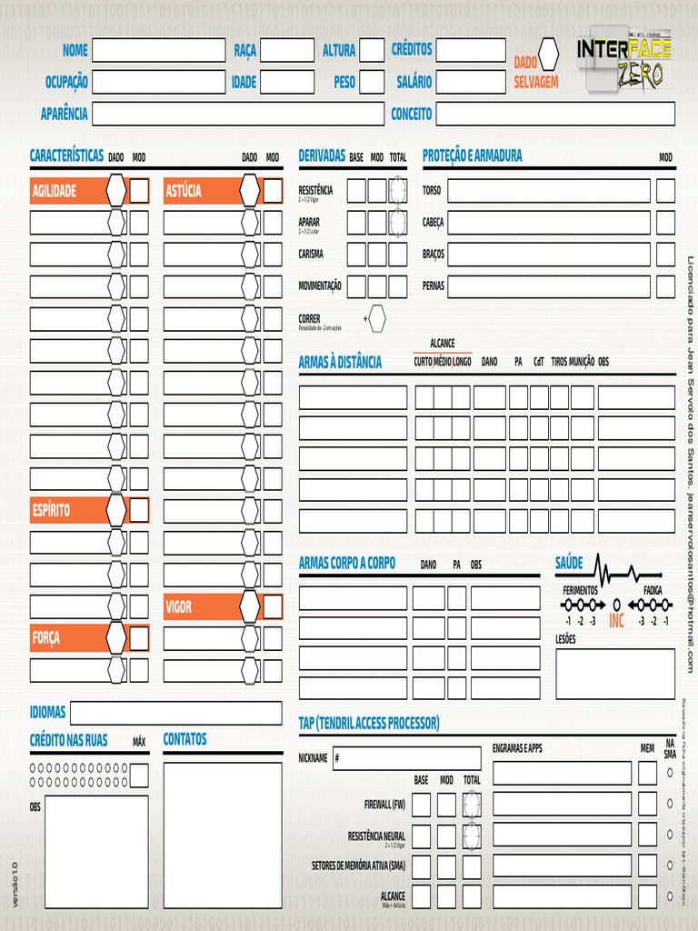 Ficha Interface Zero Básico_2-0 | PDF