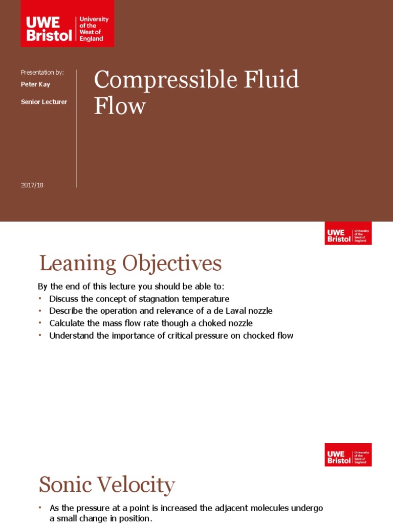 Compressible Flow - UPLOAD | PDF | Fluid Dynamics | Compressible Flow