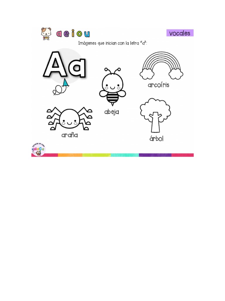 colorea objetos con vocal A | PDF