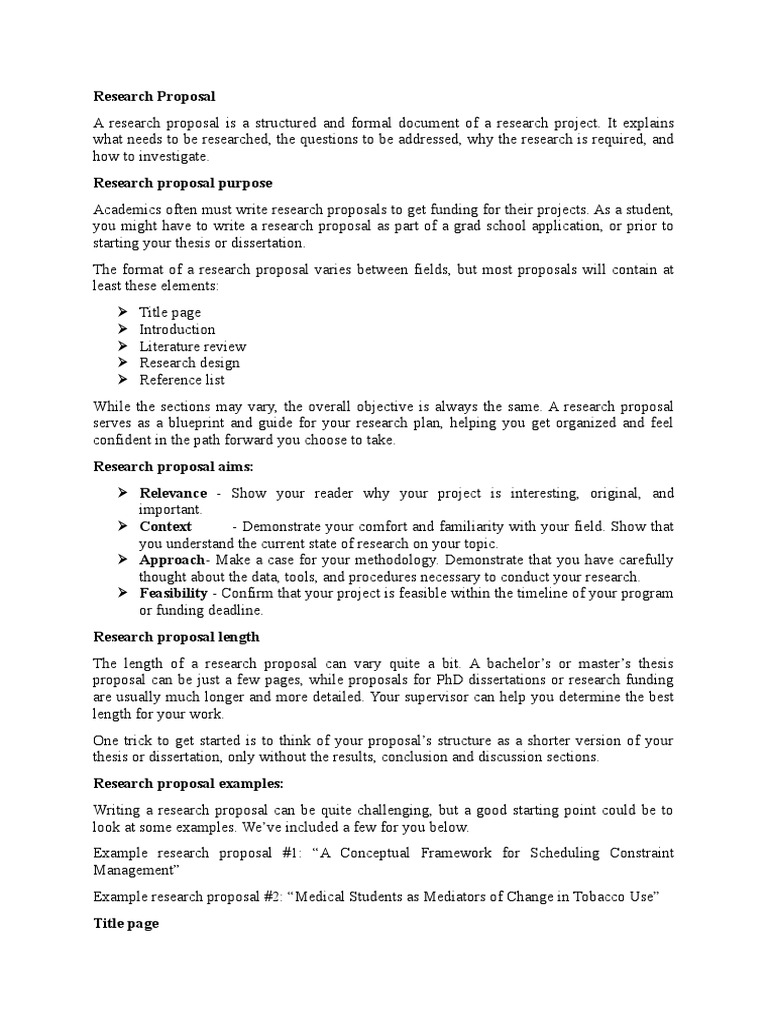 Research Proposal Structure Guide | PDF | Thesis | Methodology