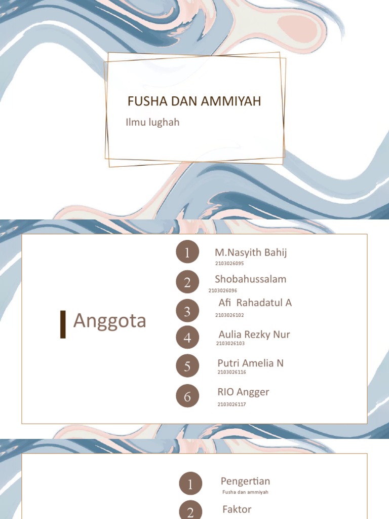 Fusha Dan Ammiyah | PDF | Kajian Bahasa Asing | Agama & Spiritualitas