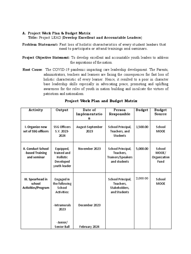 SSG Action Plan | PDF