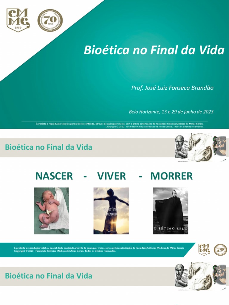 Aula 16 Bioética No Final Da Vida Pdf Morte Bioética