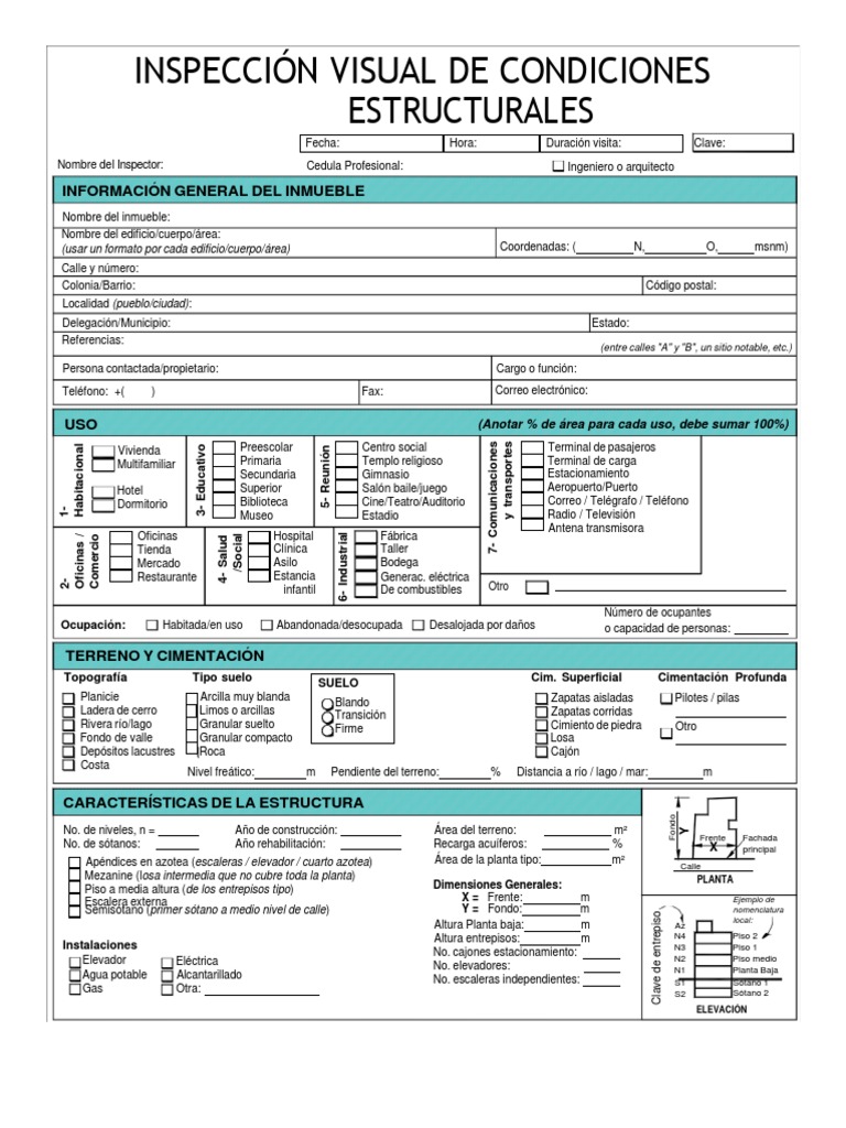 Informe de Inspección Visual Estructural | PDF | Fundación (Ingeniería ...