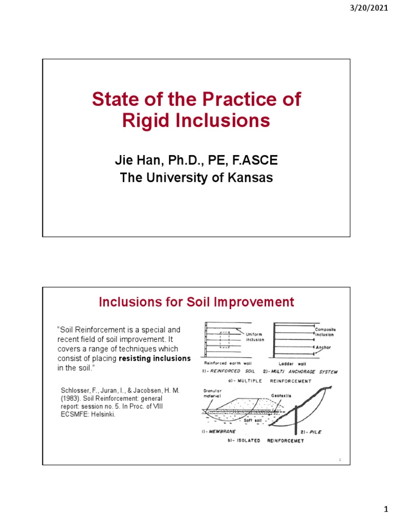 State of The Practice of Rigid Inclusions - 3-17-2021 | PDF | Deep ...