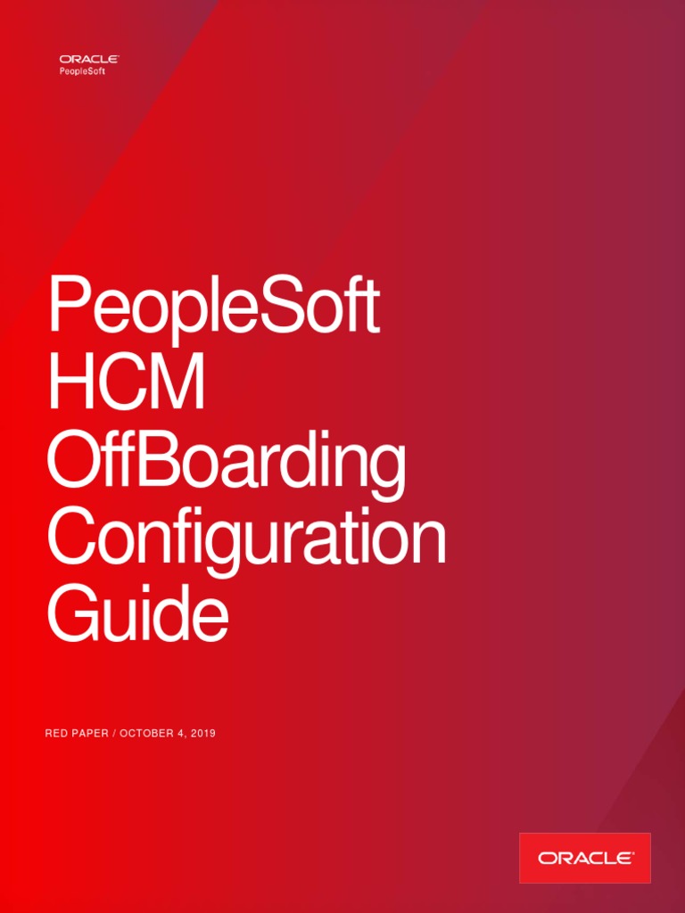 PeopleSoft HCM OffBoarding Configuration | PDF | Oracle Corporation ...