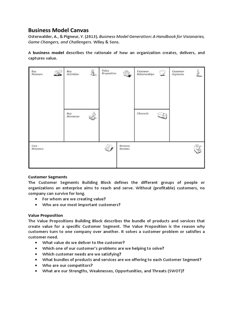 Business Model Canvas and Rubric BMC | PDF | Business Model | Customer