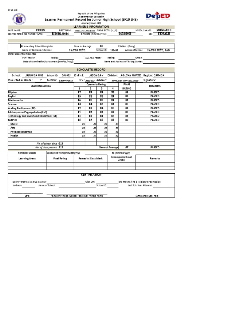 Empty SF 10 | PDF | Learning
