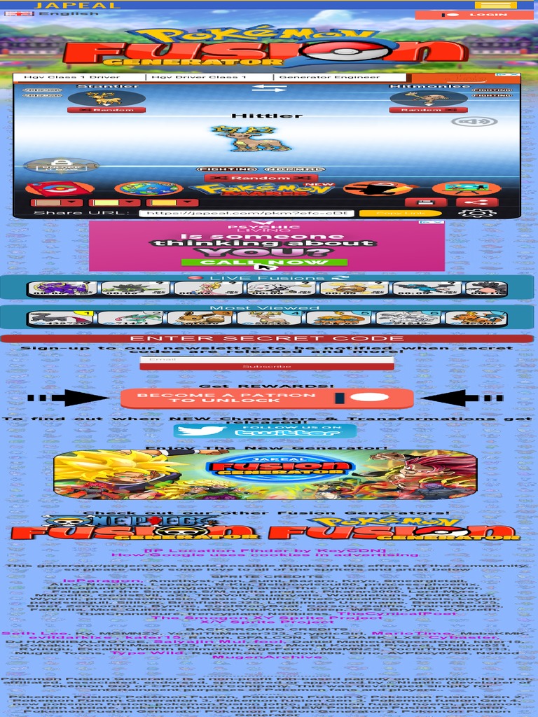 Pokemon Fusion Generator | PDF