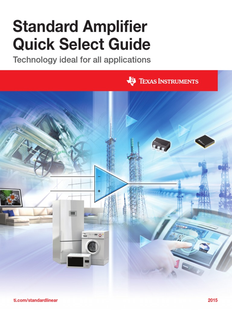 TI - Standard Amplifier Quick Selection Guide | PDF | Amplifier | Operational Amplifier