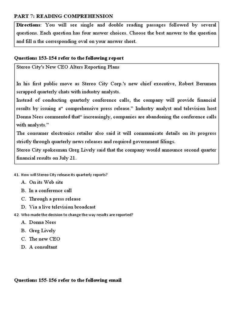 PART 7 Test 2 | PDF | Public Sphere