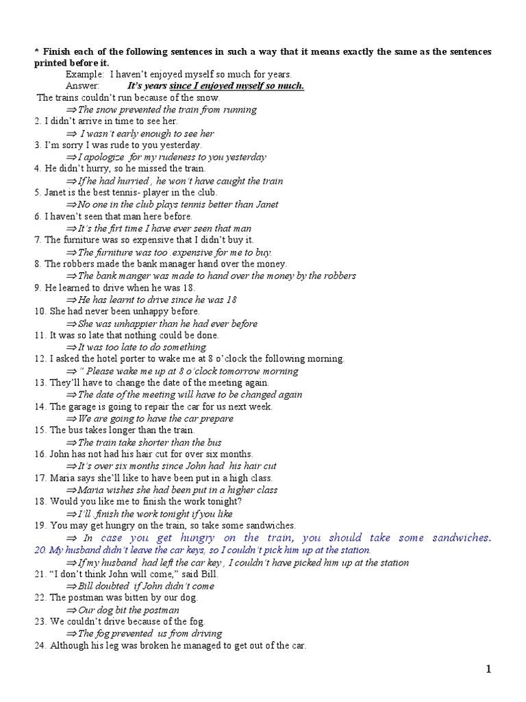 Transformation Writing Exercises | PDF