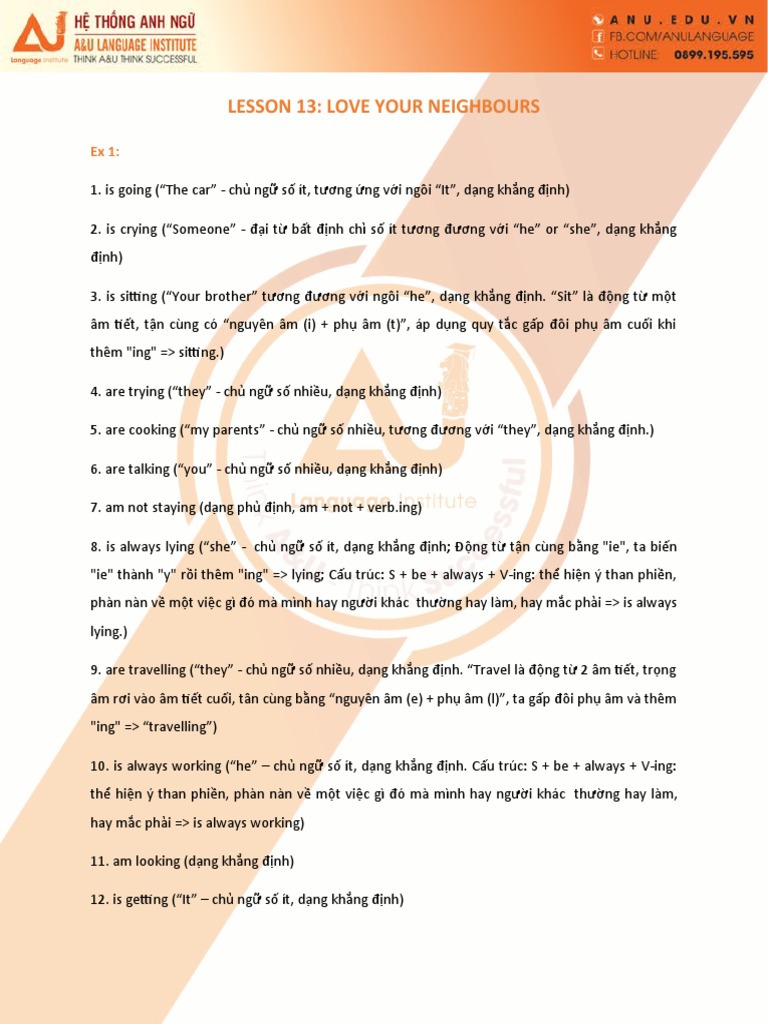 Love Your Neighbours - Preparation - Key | PDF