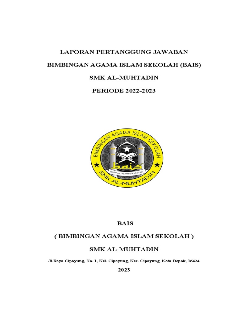 Laporan BAIS SMK Al-Muhtadin 2022-2023 | PDF